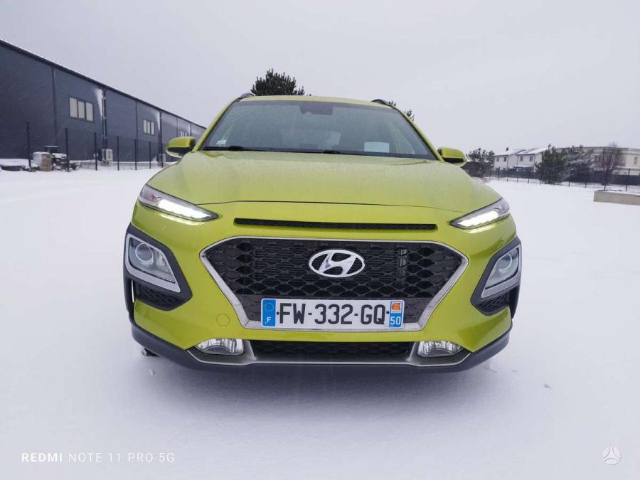 Yellow Hyundai Kona 2021 in Klaipeda, with an engine capacity of 1.60 L and mileage of 72 thousand km for 10900 €, photo 9 on AUTOMOTO.COM.LV