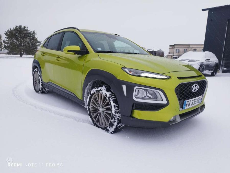 Yellow Hyundai Kona 2021 in Klaipeda, with an engine capacity of 1.60 L and mileage of 72 thousand km for 10900 €, photo 13 on AUTOMOTO.COM.LV