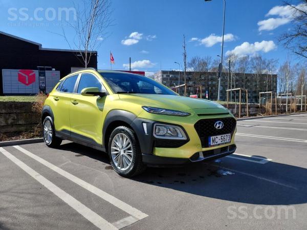 Dzeltens Hyundai Kona 2019 Rīga, ar dzinēja tilpumu 1.60 L un nobraukumu 95 tūkst. km par 13488 €, foto 1 vietnē AUTOMOTO.COM.LV