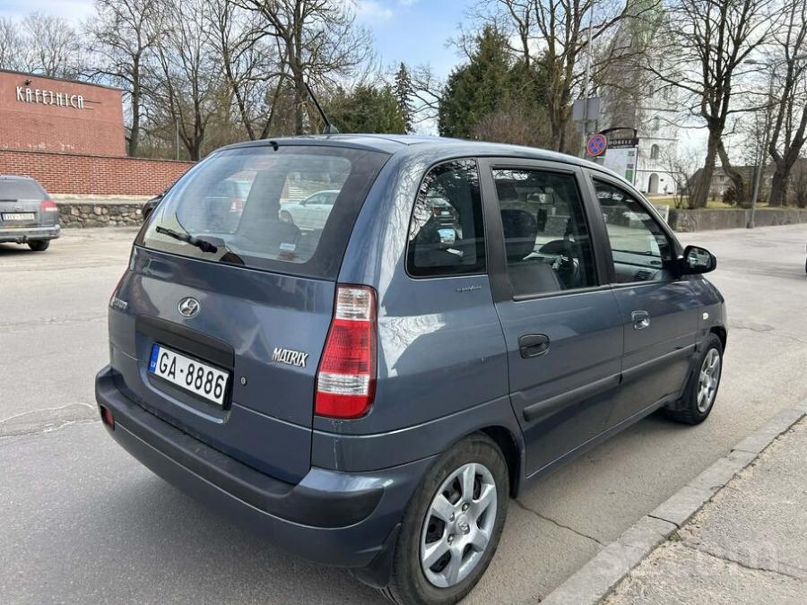 Blue Hyundai Matrix 2006 in Jelgava, with an engine capacity of 1.60 L and mileage of 170 thousand km for 1000 €, photo 3 on AUTOMOTO.COM.LV