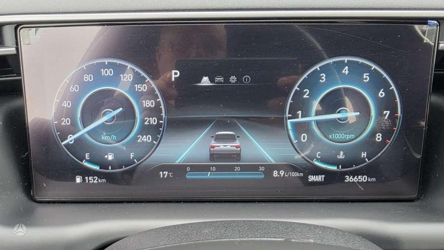 Green Hyundai Santa Cruz 2022 in Alytus, with an engine capacity of 2.50 L and mileage of 37 thousand km for 22900 €, photo 12 on AUTOMOTO.COM.LV