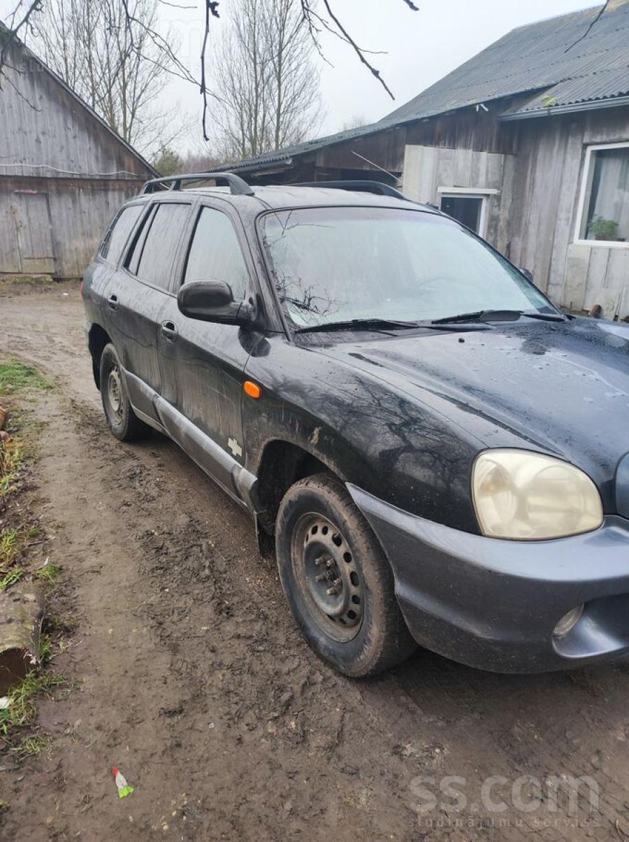Melns Hyundai Santa Fe 2003 Preiļi, ar dzinēja tilpumu 2.40 L un nobraukumu 365 tūkst. km par 1100 €, foto 1 vietnē AUTOMOTO.COM.LV