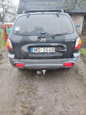 Melns Hyundai Santa Fe 2003 Preiļi, ar dzinēja tilpumu 2.40 L un nobraukumu 365 tūkst. km par 1100 €, foto 5 vietnē AUTOMOTO.COM.LV