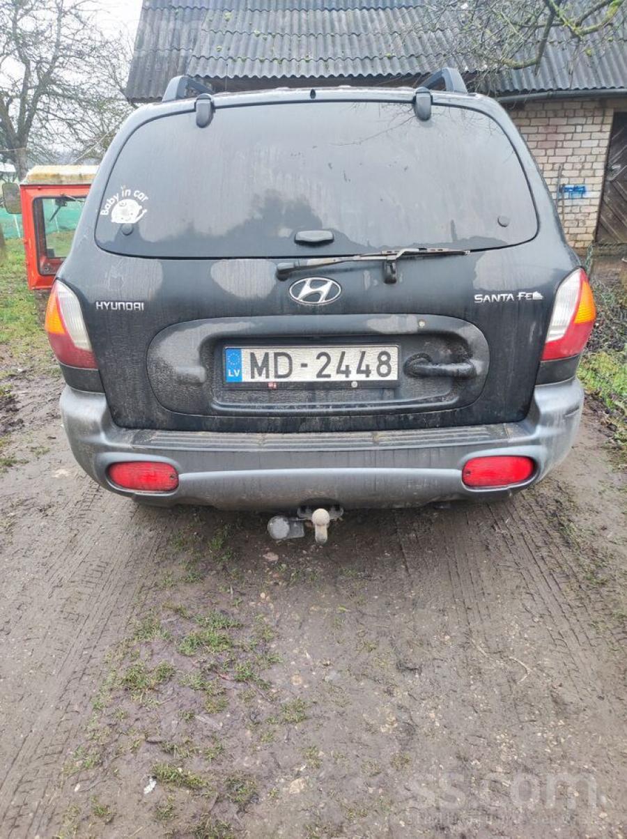 Melns Hyundai Santa Fe 2003 Preiļi, ar dzinēja tilpumu 2.40 L un nobraukumu 365 tūkst. km par 1100 €, foto 5 vietnē AUTOMOTO.COM.LV