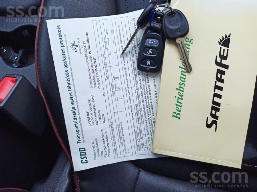 Black Hyundai Santa Fe 2007 in Daugavpils, with an engine capacity of 2.20 L and mileage of 0 thousand km for 4300 €, photo 32 on AUTOMOTO.COM.LV