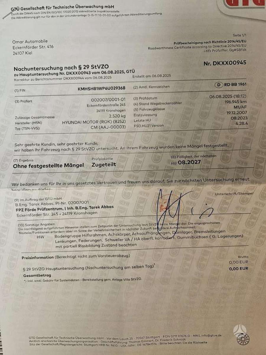 Черный Хендай Санта Фе 2007 в Радвилишкис, объемом двигателя 2.19 л и пробегом 218 тыс. км за 3500 €, фото 36 на AUTOMOTO.COM.LV