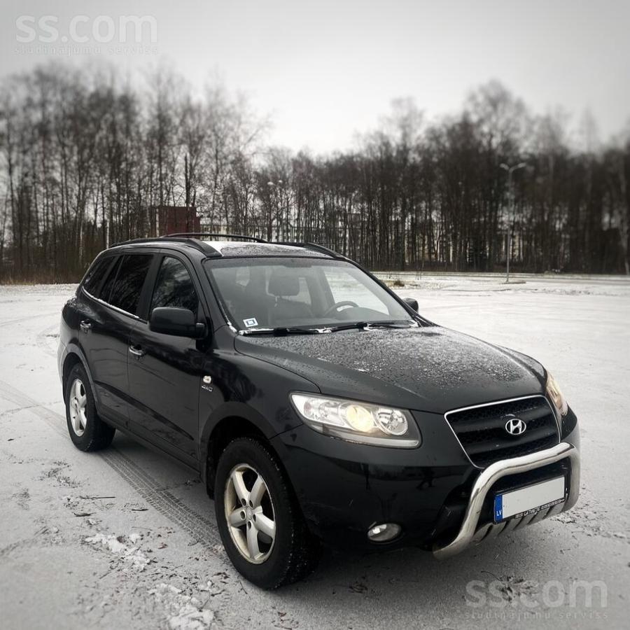 Melns Hyundai Santa Fe 2008 Aizkraukle, ar dzinēja tilpumu 2.20 L un nobraukumu 190 tūkst. km par 3700 €, foto 1 vietnē AUTOMOTO.COM.LV