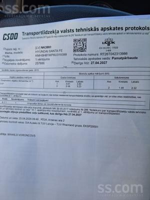 Черный Хендай Санта Фе 2009 в Рига, объемом двигателя 2.20 л и пробегом 258 тыс. км за 5200 €, фото 12 на AUTOMOTO.COM.LV