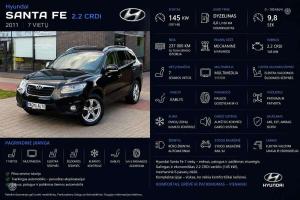 Black Hyundai Santa Fe 2011 in Marijampole, with an engine capacity of 2.20 L and mileage of 237 thousand km for 6999 €, photo 55 on AUTOMOTO.COM.LV