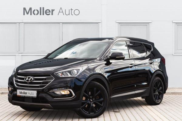 Black Hyundai Santa Fe 2016 in Ventspils, with an engine capacity of 2.20 L and mileage of 144 thousand km for 12300 €, photo 1 on AUTOMOTO.COM.LV