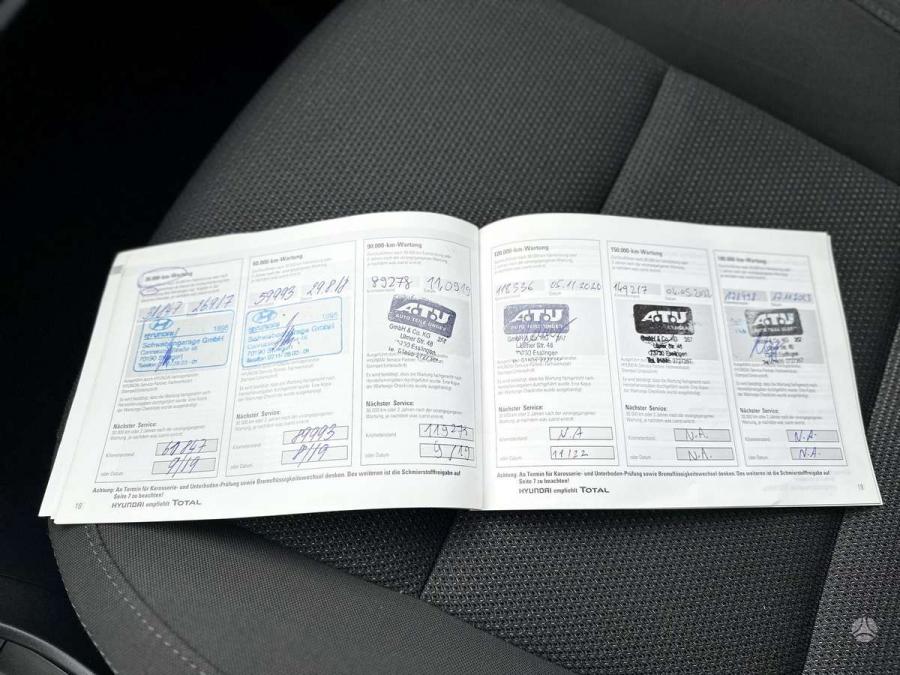 Black Hyundai Santa Fe 2016 in Telschi, with an engine capacity of 2.00 L and mileage of 212 thousand km for 8300 €, photo 20 on AUTOMOTO.COM.LV