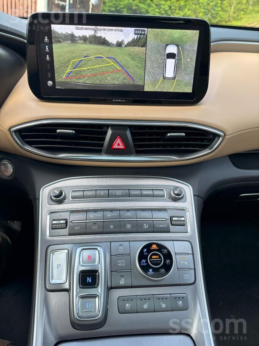 Melns Hyundai Santa Fe 2021 Rīga, ar dzinēja tilpumu 2.20 L un nobraukumu 133 tūkst. km par 27500 €, foto 10 vietnē AUTOMOTO.COM.LV