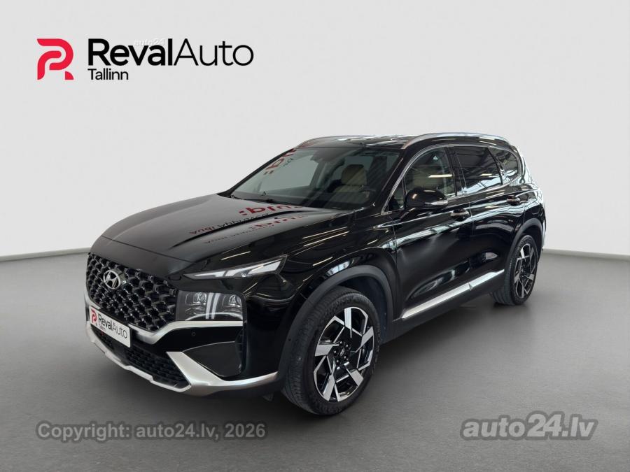 Black Hyundai Santa Fe 2023 in Tallinn, with an engine capacity of 2.20 L and mileage of 61 thousand km for 37900 €, photo 1 on AUTOMOTO.COM.LV