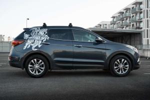 Zils Hyundai Santa Fe 2016 Viļņa, ar dzinēja tilpumu 2.20 L un nobraukumu 243 tūkst. km par 12000 €, foto 5 vietnē AUTOMOTO.COM.LV