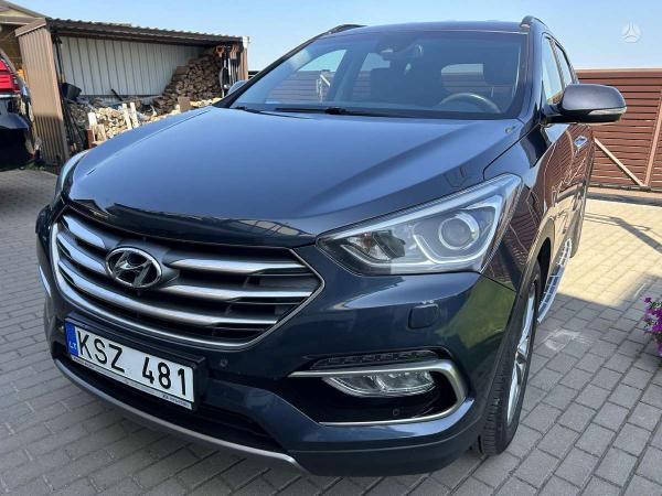 Zils Hyundai Santa Fe 2017 Viļņa, ar dzinēja tilpumu 2.20 L un nobraukumu 272 tūkst. km par 13999 €, foto 2 vietnē AUTOMOTO.COM.LV