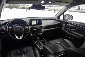 Blue Hyundai Santa Fe 2018 in Vilnius, with an engine capacity of 2.20 L and mileage of 215 thousand km for 17300 €, photo 23 on AUTOMOTO.COM.LV
