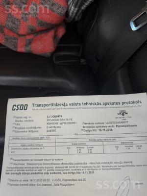 Hyundai Santa Fe 2007 Ludza, ar dzinēja tilpumu 2.20 L un nobraukumu 205 tūkst. km par 6550 €, foto 25 vietnē AUTOMOTO.COM.LV