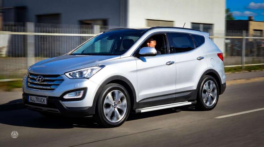 Pelēks Hyundai Santa Fe 2014 Marijampole, ar dzinēja tilpumu 2.20 L un nobraukumu 160 tūkst. km par 10330 €, foto 1 vietnē AUTOMOTO.COM.LV