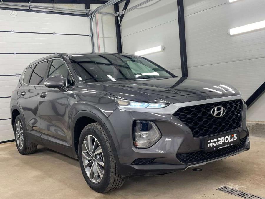 Pelēks Hyundai Santa Fe 2018 Viļņa, ar dzinēja tilpumu 2.00 L un nobraukumu 109 tūkst. km par 20700 €, foto 5 vietnē AUTOMOTO.COM.LV