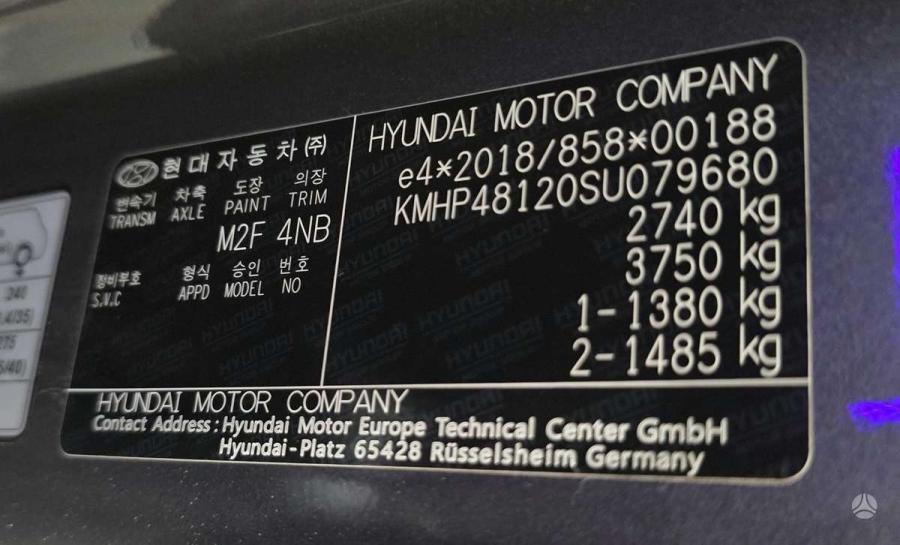 Grey Hyundai Santa Fe 2025 in Siauliai, with an engine capacity of 1.60 L and mileage of 58 thousand km for 46900 €, photo 41 on AUTOMOTO.COM.LV