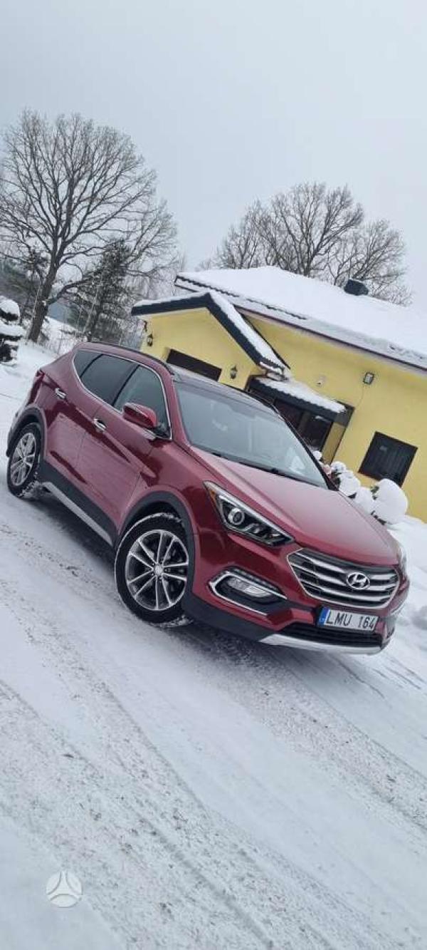 Red Hyundai Santa Fe 2017 in Vilnius, with an engine capacity of 2.00 L and mileage of 58 thousand km for 14800 €, photo 2 on AUTOMOTO.COM.LV