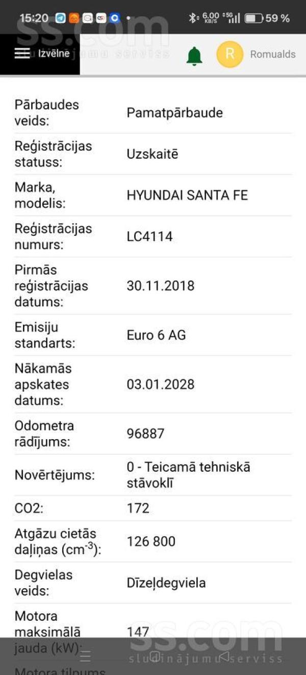 Красный Хендай Санта Фе 2018 в Даугавпилс, объемом двигателя 2.20 л и пробегом 99 тыс. км за 23000 €, фото 10 на AUTOMOTO.COM.LV