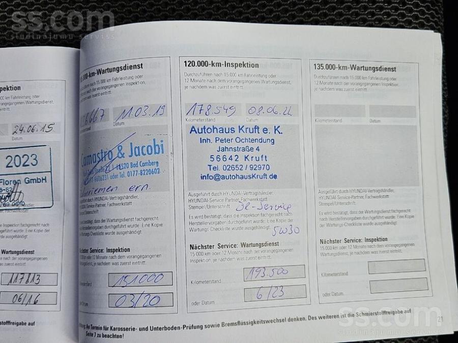 Balts Hyundai Santa Fe 2009 Talsi, ar dzinēja tilpumu 2.20 L un nobraukumu 204 tūkst. km par 5899 €, foto 26 vietnē AUTOMOTO.COM.LV