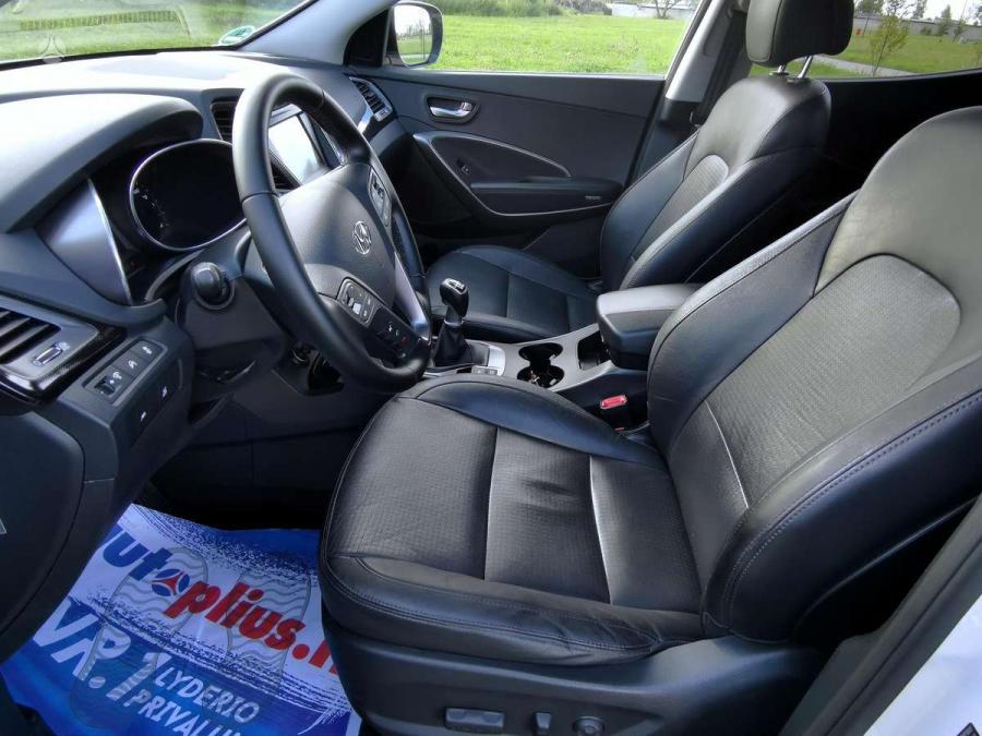 Balts Hyundai Santa Fe 2014 Ukmergė, ar dzinēja tilpumu 2.20 L un nobraukumu 220 tūkst. km par 9600 €, foto 16 vietnē AUTOMOTO.COM.LV