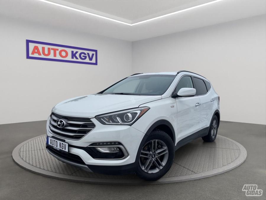 White Hyundai Santa Fe 2017 in Vilnius, with an engine capacity of 2.40 L and mileage of 88 thousand km for 13499 €, photo 1 on AUTOMOTO.COM.LV