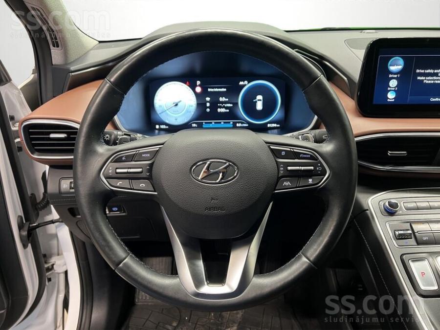 Balts Hyundai Santa Fe 2023 Rīga, ar dzinēja tilpumu 2.20 L un nobraukumu 81 tūkst. km par 30490 €, foto 11 vietnē AUTOMOTO.COM.LV