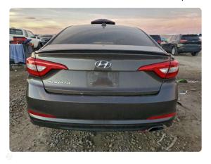 Grey Hyundai Sonata 2017 in Siauliai, with an engine capacity of 2.40 L and mileage of 160 thousand km for 4700 €, photo 4 on AUTOMOTO.COM.LV