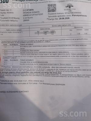 Hyundai Sonata 2007 Rīga, ar dzinēja tilpumu 2.00 L un nobraukumu 269 tūkst. km par 750 €, foto 10 vietnē AUTOMOTO.COM.LV