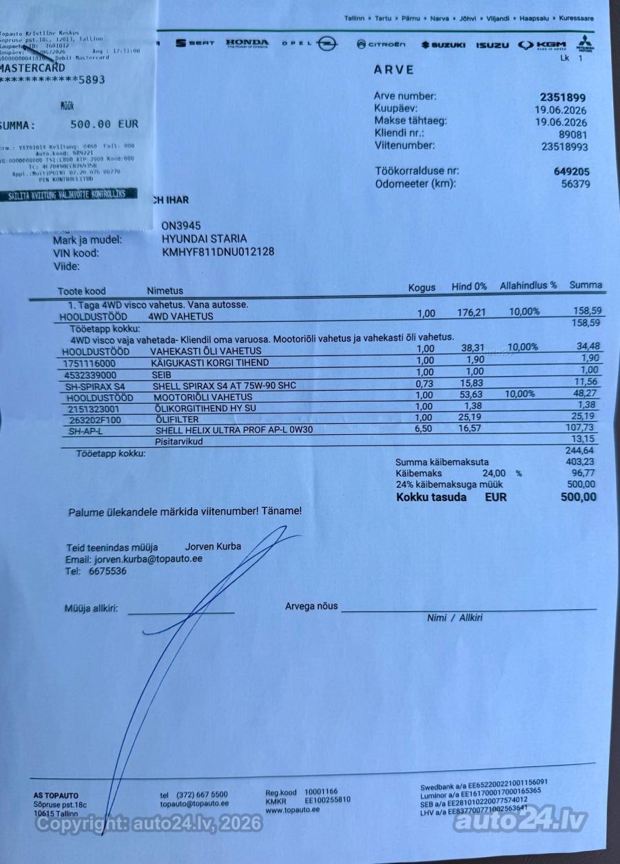Черный Хендай Staria 2021 в Таллин, объемом двигателя 2.20 л и пробегом 57 тыс. км за 36990 €, фото 31 на AUTOMOTO.COM.LV