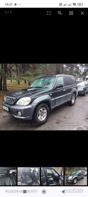 Melns Hyundai Terracan 2004 Tallina, ar dzinēja tilpumu 2.90 L un nobraukumu 299 tūkst. km par 2900 €, foto  vietnē AUTOMOTO.COM.LV