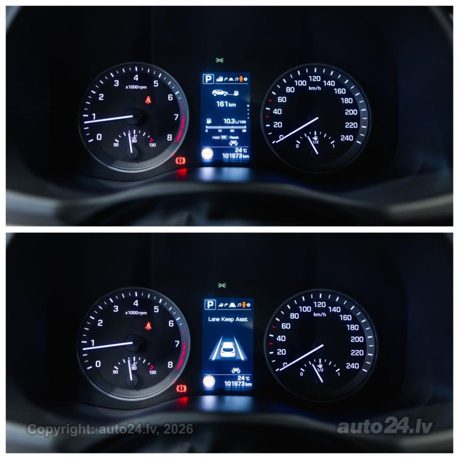 Beige Hyundai Tucson 2016 in Tallinn, with an engine capacity of 1.60 L and mileage of 102 thousand km for 12990 €, photo 30 on AUTOMOTO.COM.LV