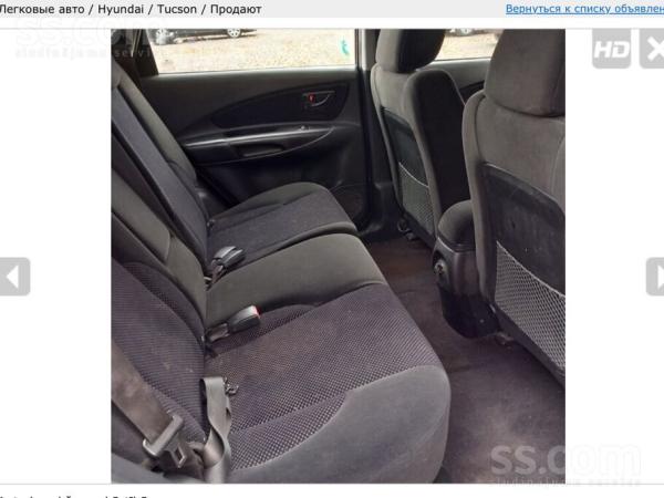 Black Hyundai Tucson 2009 in Cesis, with an engine capacity of 2.00 L and mileage of 120 thousand km for 2950 €, photo 6 on AUTOMOTO.COM.LV