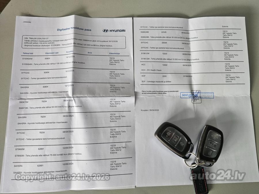 Black Hyundai Tucson 2019 in Paide, with an engine capacity of 1.60 L and mileage of 114 thousand km for 13990 €, photo 25 on AUTOMOTO.COM.LV
