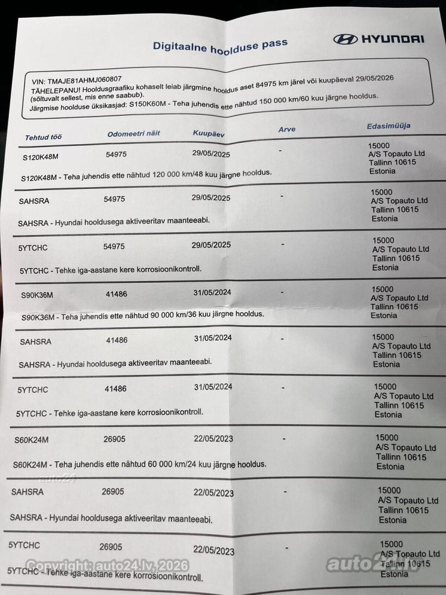 Black Hyundai Tucson 2021 in Tallinn, with an engine capacity of 1.60 L and mileage of 61 thousand km for 25500 €, photo 12 on AUTOMOTO.COM.LV