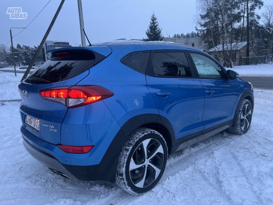 Blue Hyundai Tucson 2017 in Vilnius, with an engine capacity of 1.60 L and mileage of 88 thousand km for 13499 €, photo 6 on AUTOMOTO.COM.LV