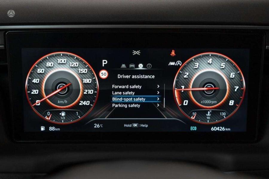 Blue Hyundai Tucson 2023 in Vilnius, with an engine capacity of 1.60 L and mileage of 61 thousand km for 21500 €, photo 14 on AUTOMOTO.COM.LV