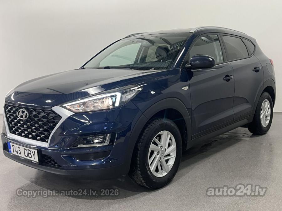 Blue Hyundai Tucson 2019 in Tallinn, with an engine capacity of 1.60 L and mileage of 53 thousand km for 15900 €, photo 1 on AUTOMOTO.COM.LV
