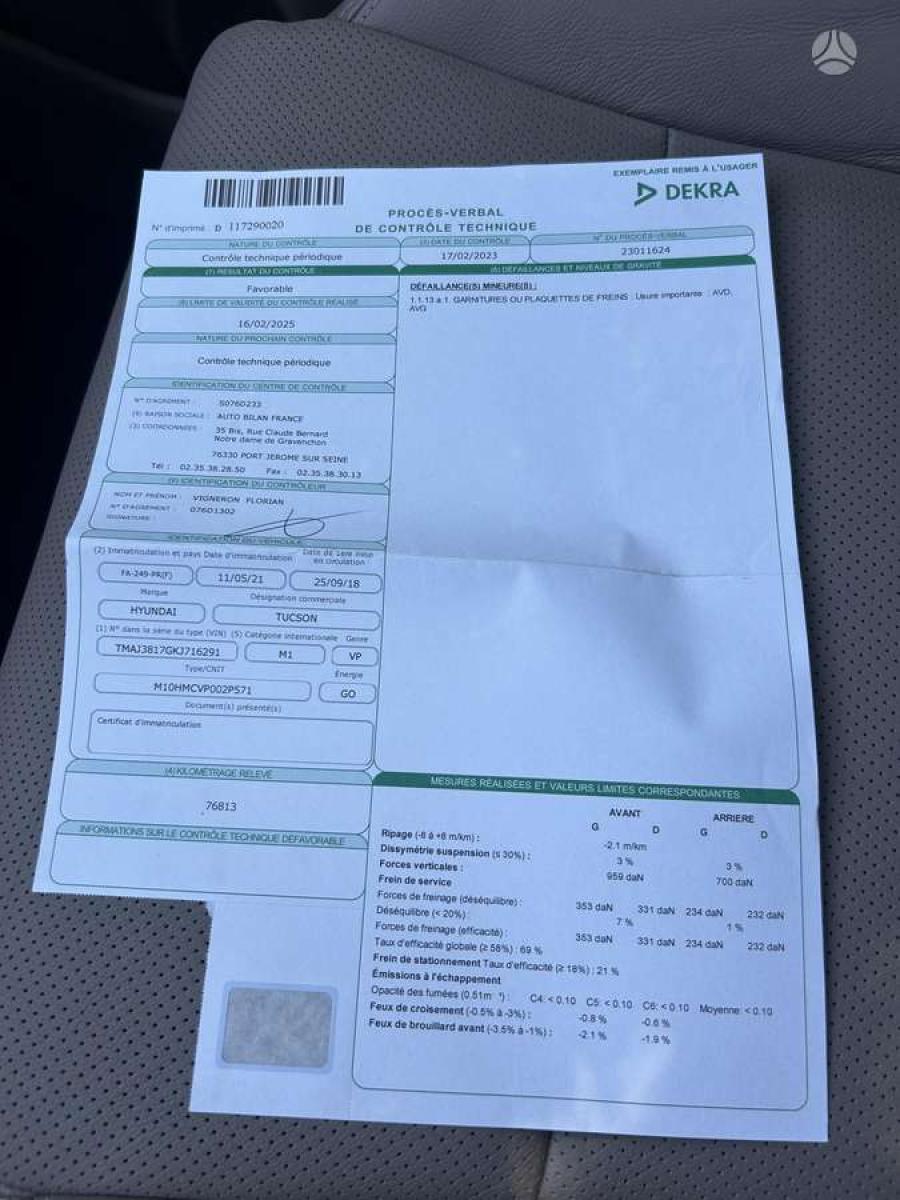 Коричневый Хендай Туксон 2018 в Таураге, объемом двигателя 1.60 л и пробегом 127 тыс. км за 14200 €, фото 30 на AUTOMOTO.COM.LV
