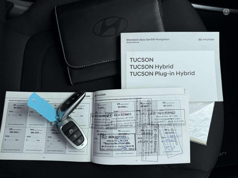 Brown Hyundai Tucson 2021 in Siauliai, with an engine capacity of 1.60 L and mileage of 156 thousand km for 19390 €, photo 25 on AUTOMOTO.COM.LV