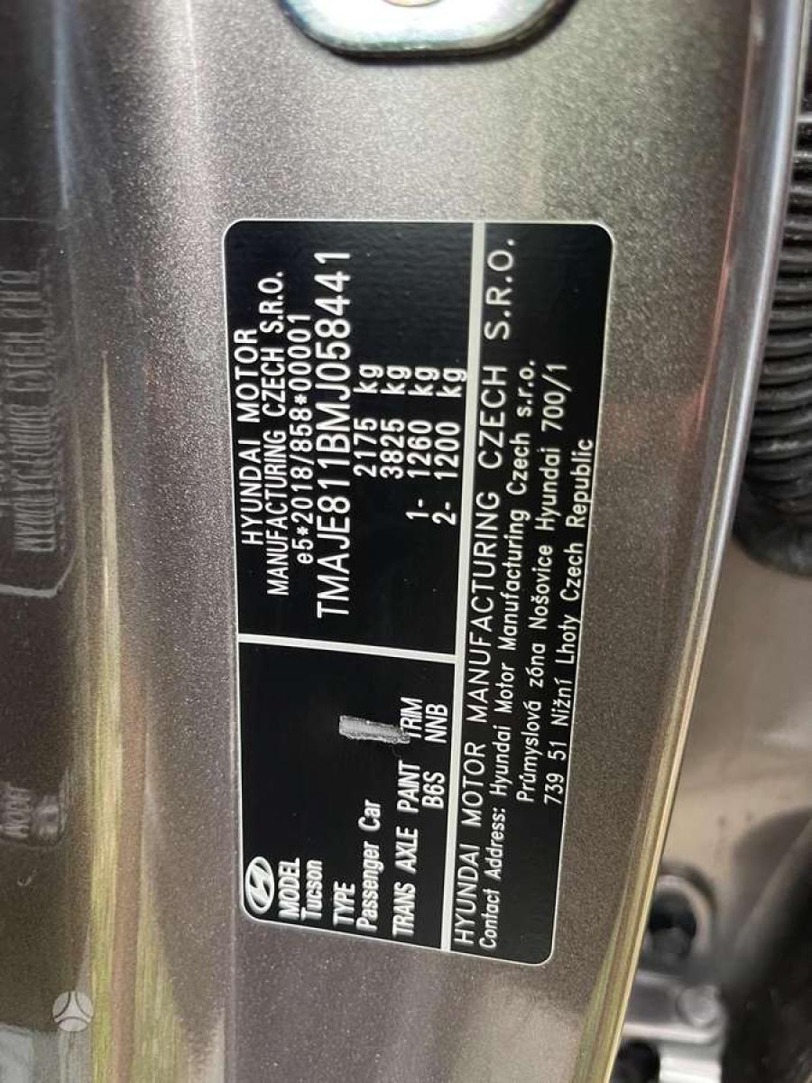 Brūns Hyundai Tucson 2021 Kauņa, ar dzinēja tilpumu 1.60 L un nobraukumu 100 tūkst. km par 22300 €, foto 36 vietnē AUTOMOTO.COM.LV