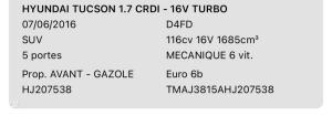 Хендай Туксон 2016 в Таураге, объемом двигателя 1.69 л и пробегом 137 тыс. км за 10600 €, фото 17 на AUTOMOTO.COM.LV