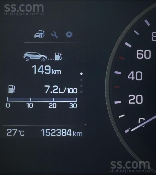 Hyundai Tucson 2016 in Riga, with an engine capacity of 1.60 L and mileage of 152 thousand km for 9700 €, photo 4 on AUTOMOTO.COM.LV