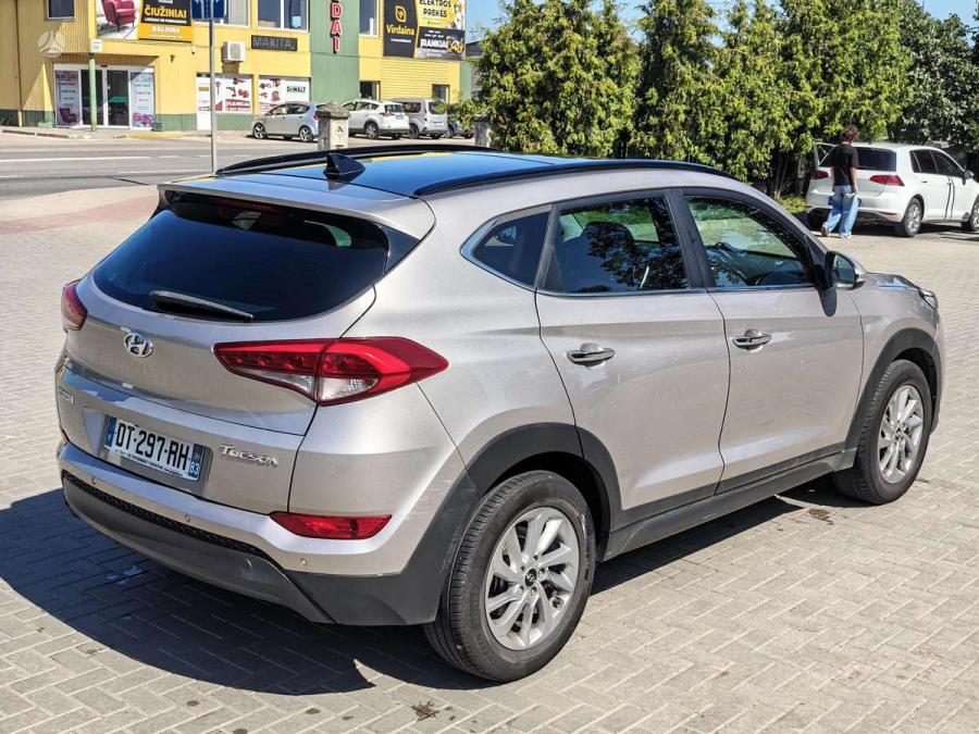 Pelēks Hyundai Tucson 2016 Tauragė, ar dzinēja tilpumu 1.69 L un nobraukumu 210 tūkst. km par 7300 €, foto 13 vietnē AUTOMOTO.COM.LV
