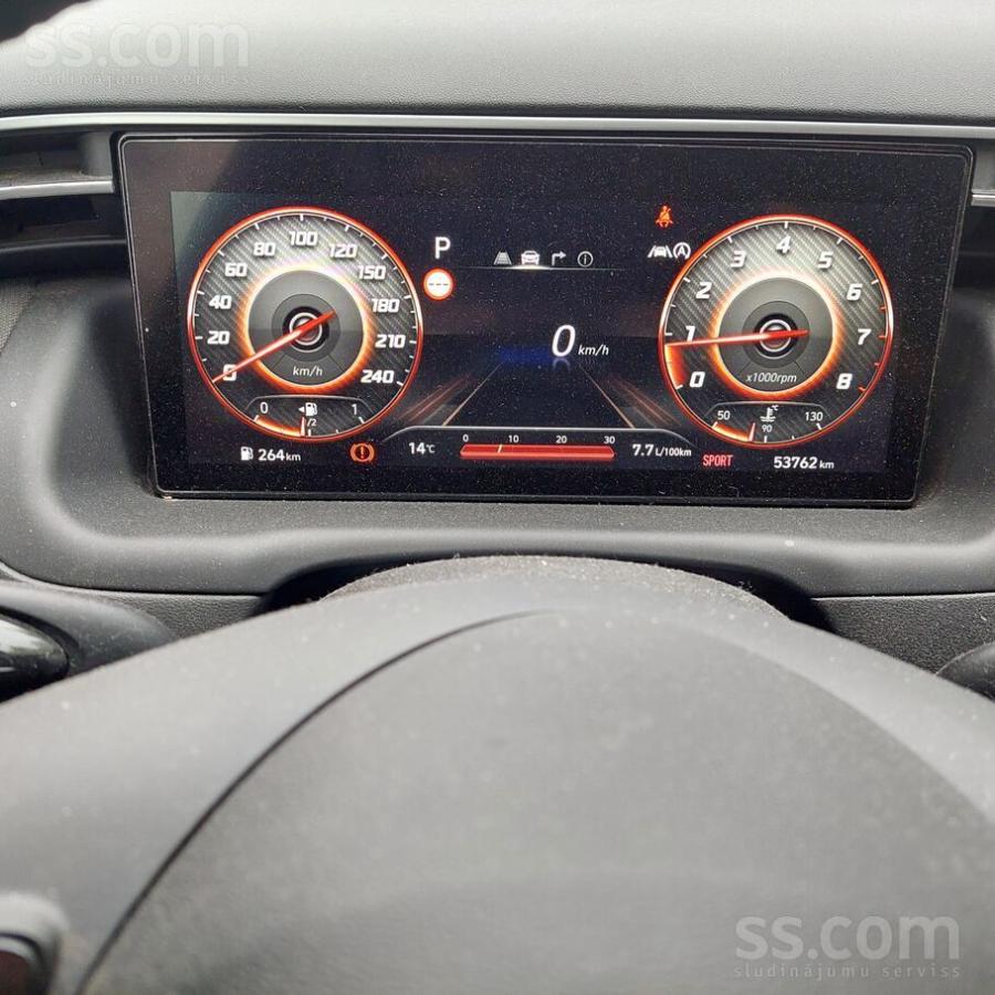 Grey Hyundai Tucson 2021 in Riga, with an engine capacity of 1.60 L and mileage of 54 thousand km for 21777 €, photo 12 on AUTOMOTO.COM.LV
