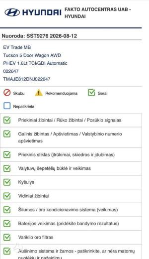 Grey Hyundai Tucson 2021 in Vilnius, with an engine capacity of 1.60 L and mileage of 126 thousand km for 23990 €, photo 42 on AUTOMOTO.COM.LV