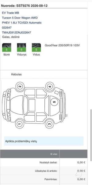 Grey Hyundai Tucson 2021 in Vilnius, with an engine capacity of 1.60 L and mileage of 126 thousand km for 23990 €, photo 45 on AUTOMOTO.COM.LV